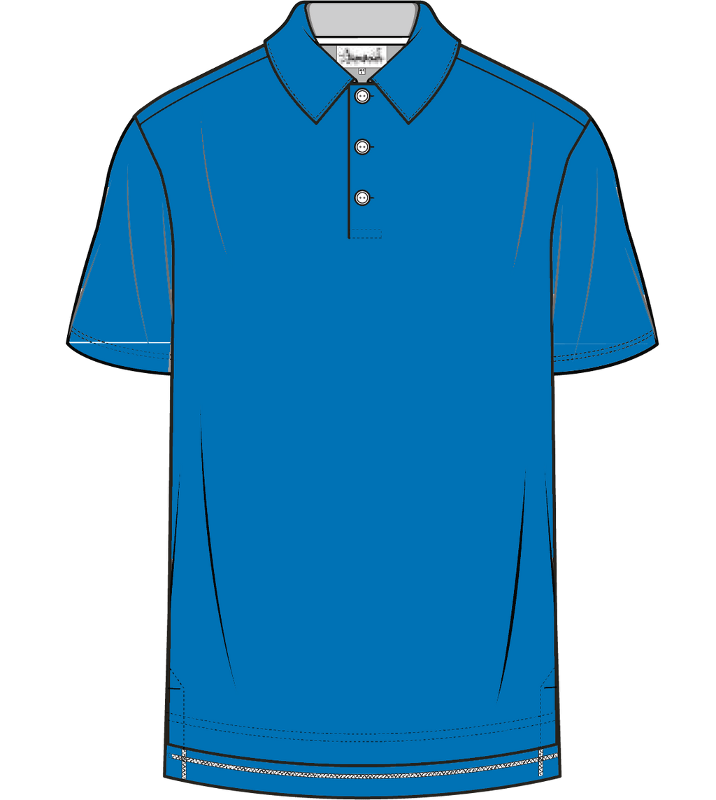 Men's Polo in Cobalt Blue – Twinflower Creations