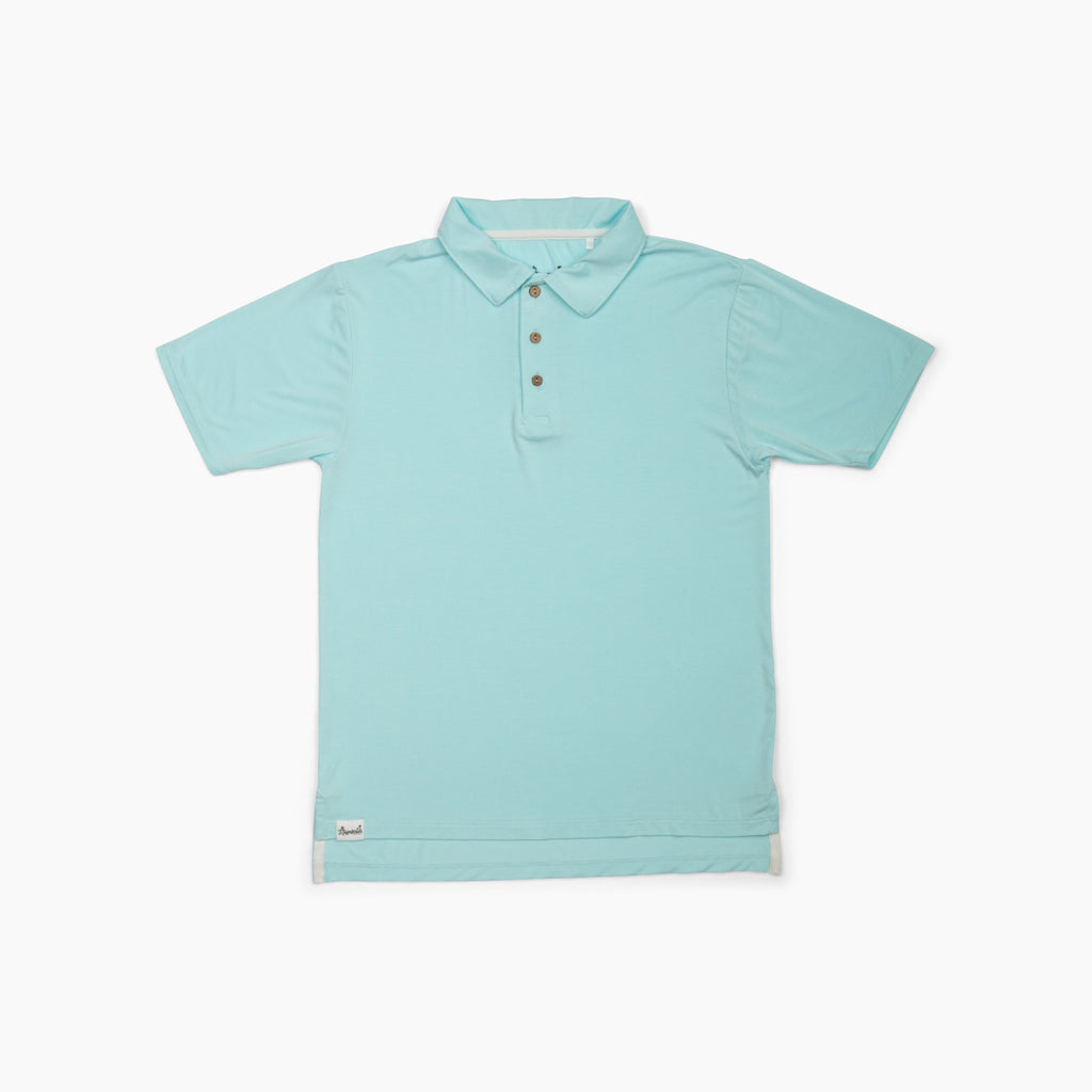 Boys Polo in Spa Blue – Twinflower Creations